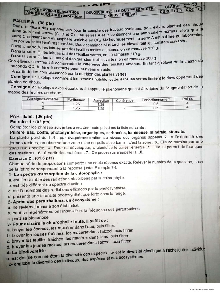 DST 2T 2nde CD SVT | PDF