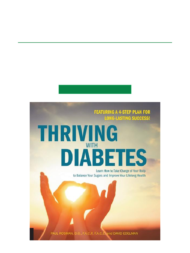 Thriving With Diabetes Learn How To Take Charge of Your Body To Balance ...