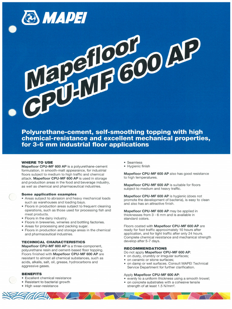 Mapefloor CPU-MF 600 AP | PDF
