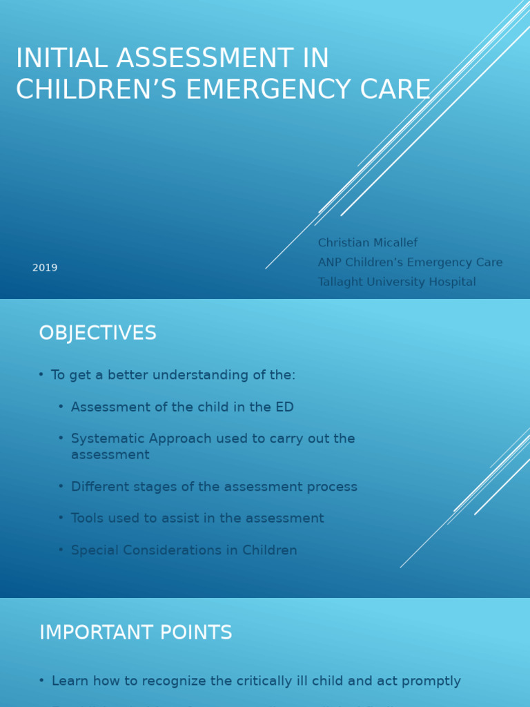 Initial Assessment in Pediatric Emergencies | PDF | Medical Diagnosis ...