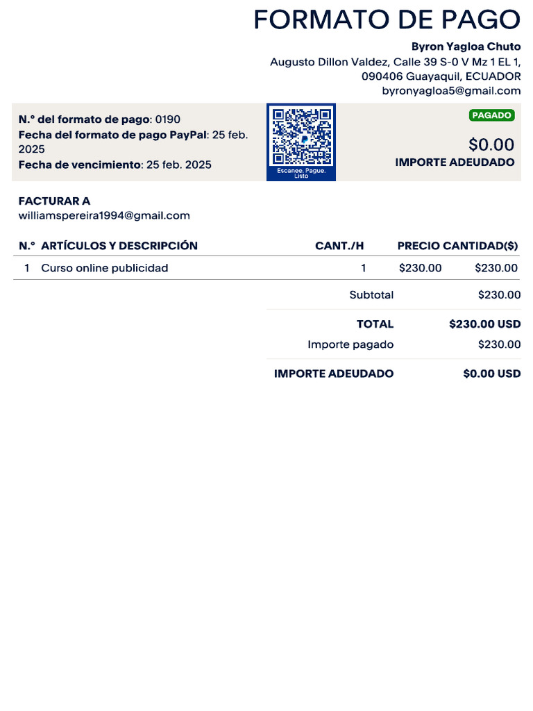 Invoice - 0190 | PDF