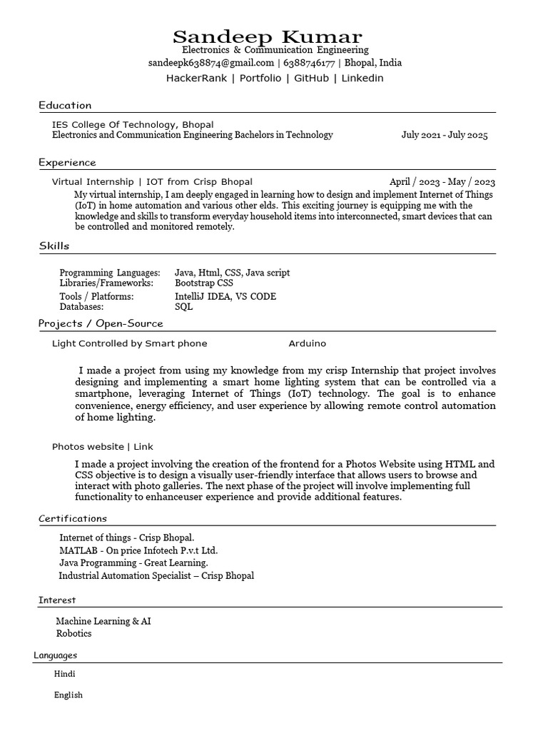 Sandeep Resume | PDF