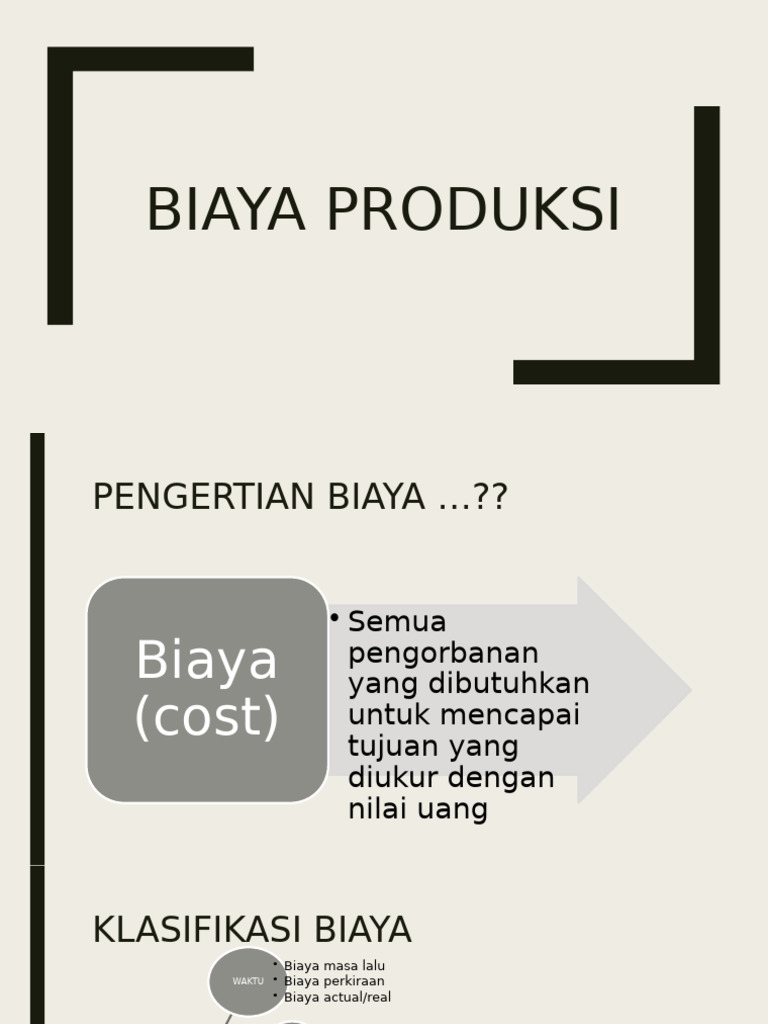 Biaya Produksi | PDF