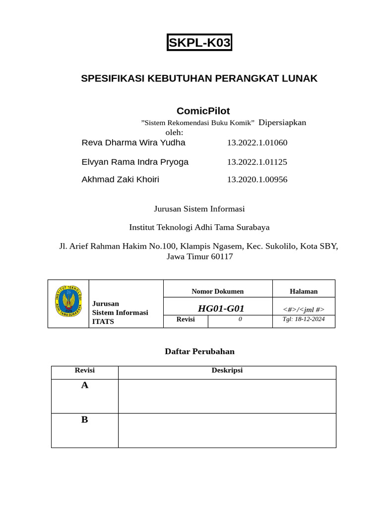 SKPL-ComicPilot (Kelompok 03) | PDF