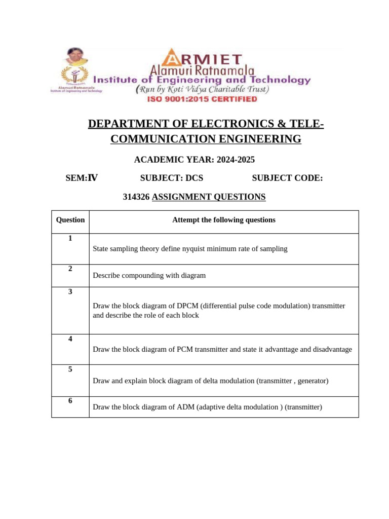 DCS Assignment No.2 | PDF