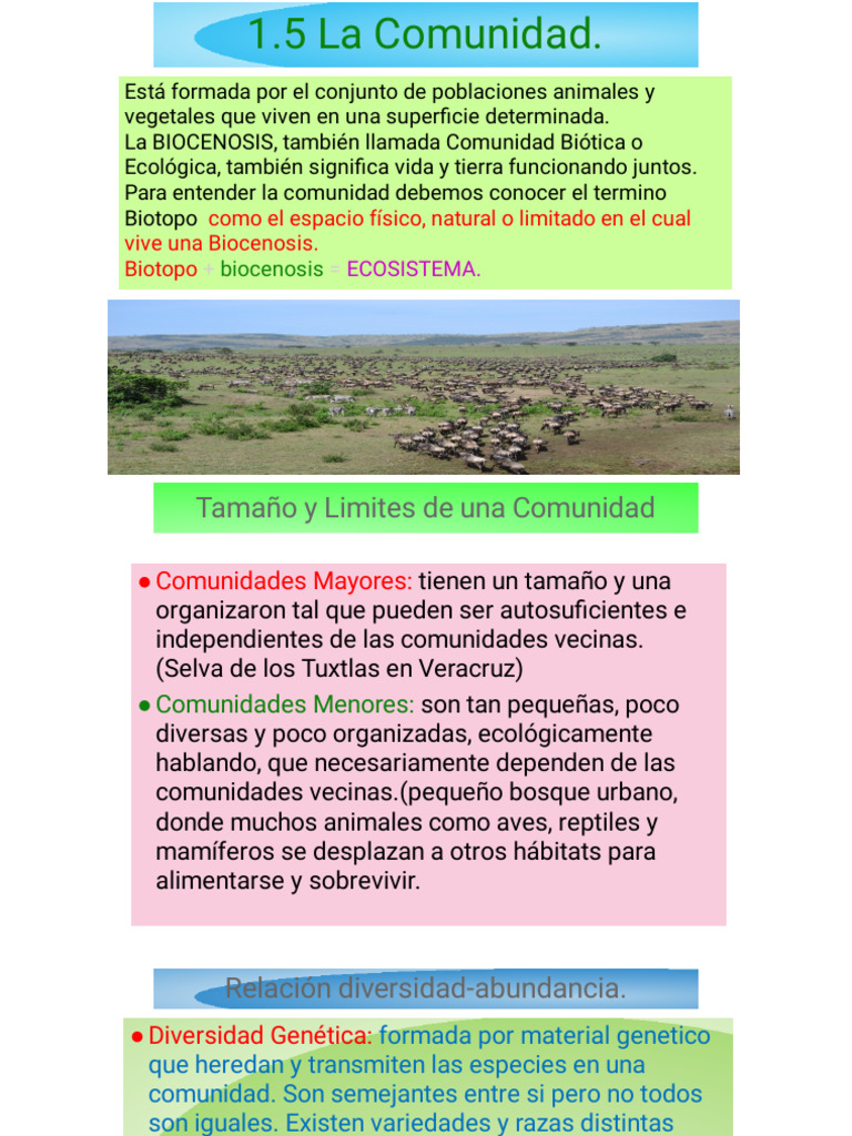 Tema 5. La Comunidad | PDF | Ecosistema | Ecología