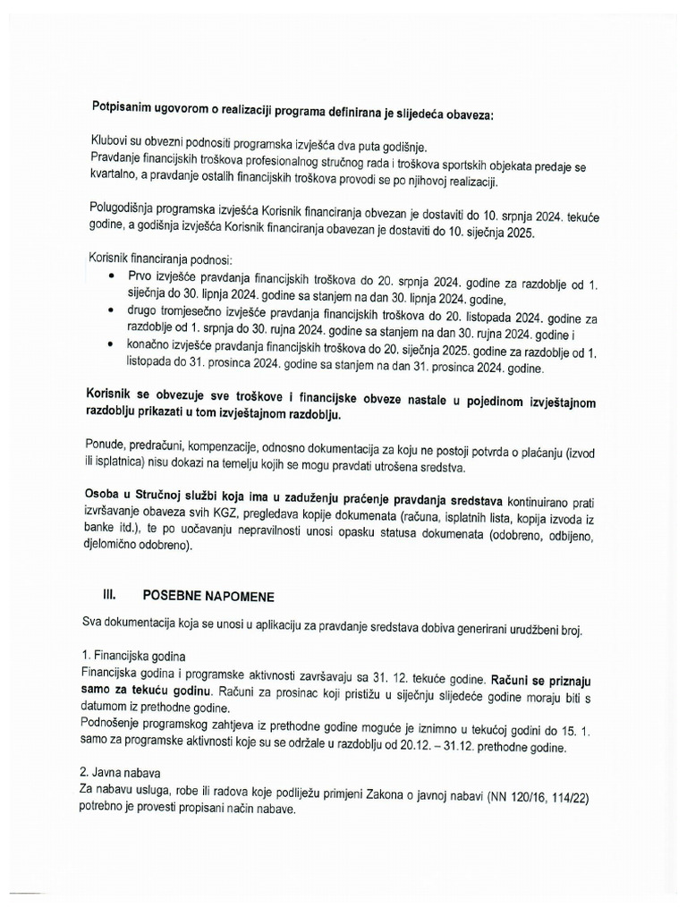 Uputa Za Financijsku Realizaciju Programskih Ak Tivnosti Za Klubovi ...