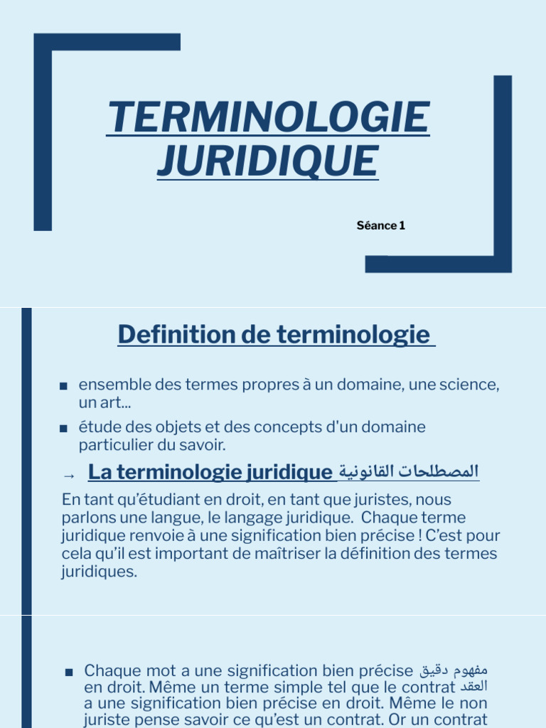 terminologie 1 | PDF | Définition