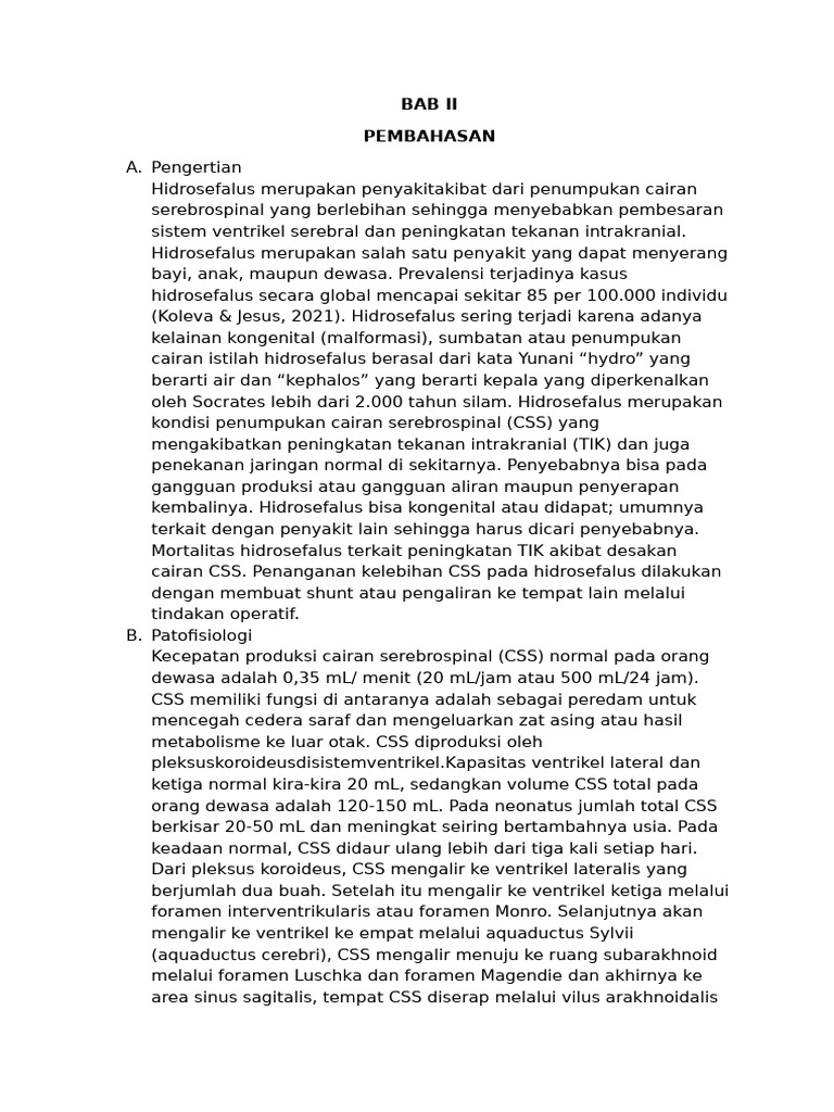 Hidrosefalus (Bu Ami) | PDF
