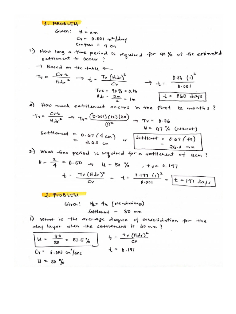 Sample Problem W_solution - Soil Mechanics 5 | PDF