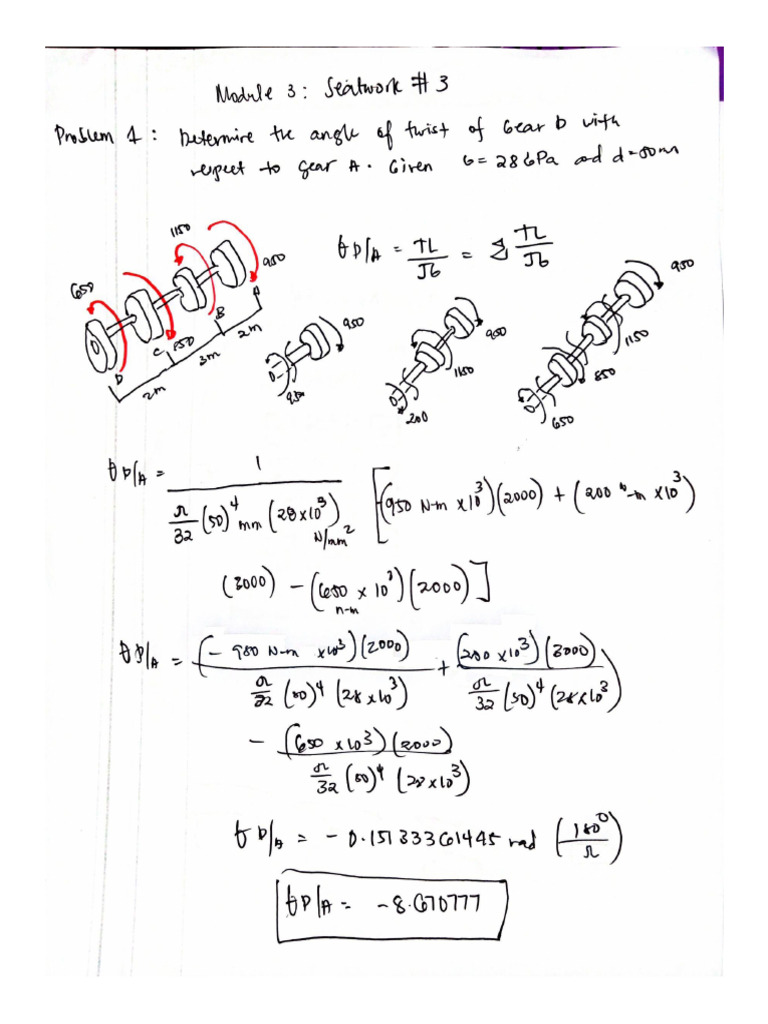 Seatwork - Deformable Bodies | PDF