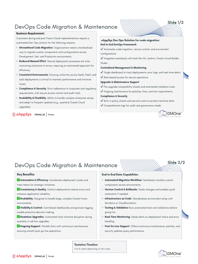 eAppSys Dev Ops Code Migration IP & Services | PDF | Cloud Computing ...