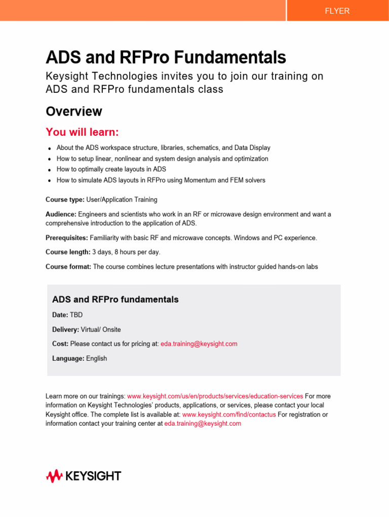 ADS and RFPro Fundamentals | PDF | Simulation | Finite Element Method