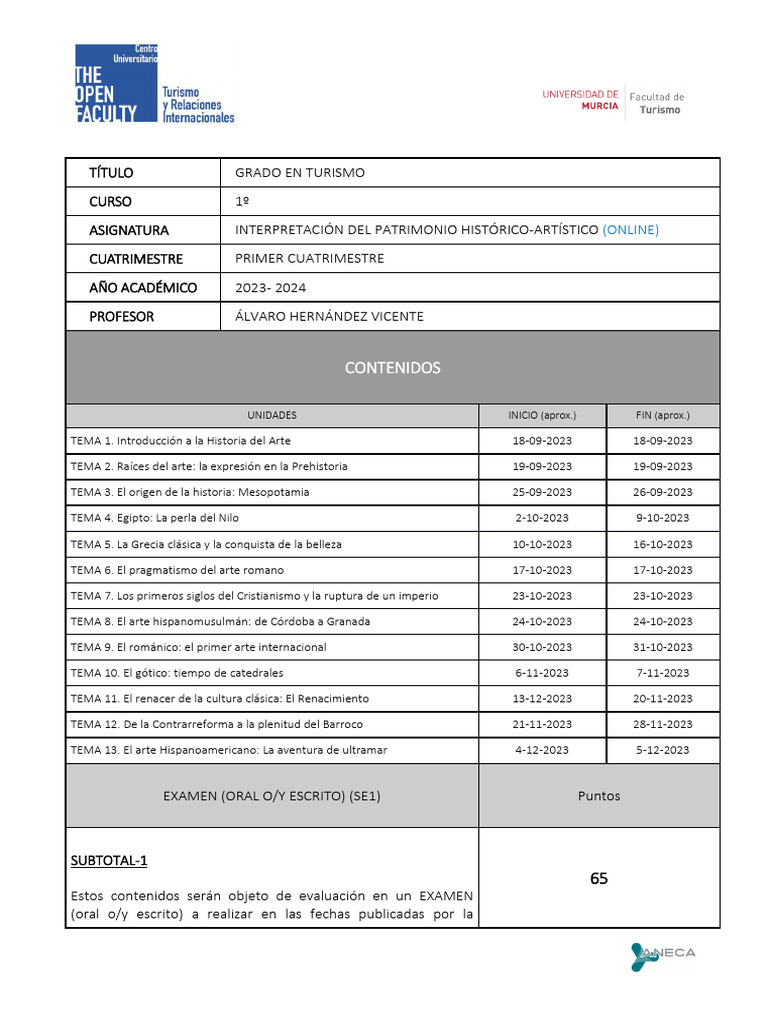 Plantilla Ficha Asignatura 2022-23 OL 2024 On | PDF