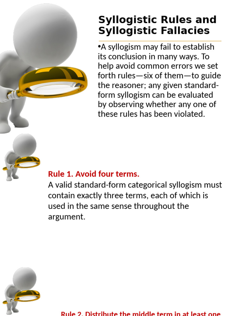 Syllogistic Rules & Fallacies Explained | PDF | Logical Consequence | Logic