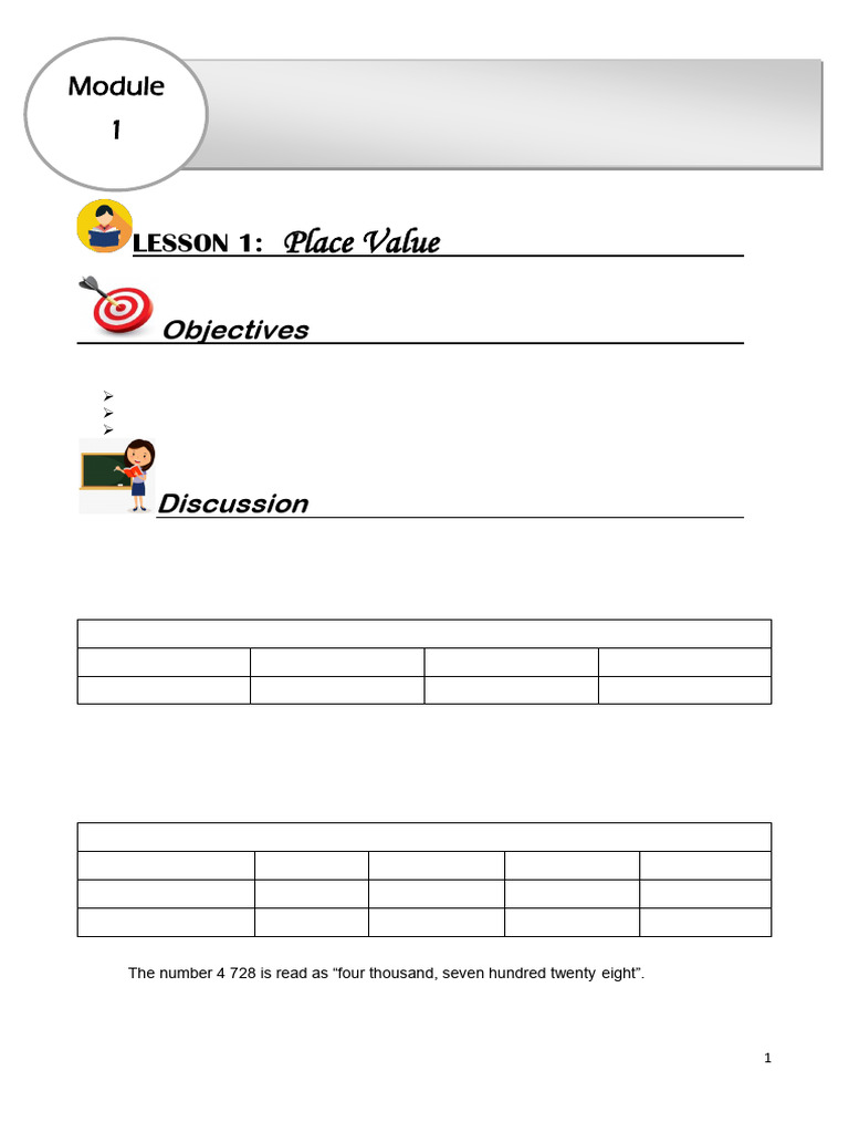 Ele07 Module1 | PDF | Division (Mathematics) | Subtraction
