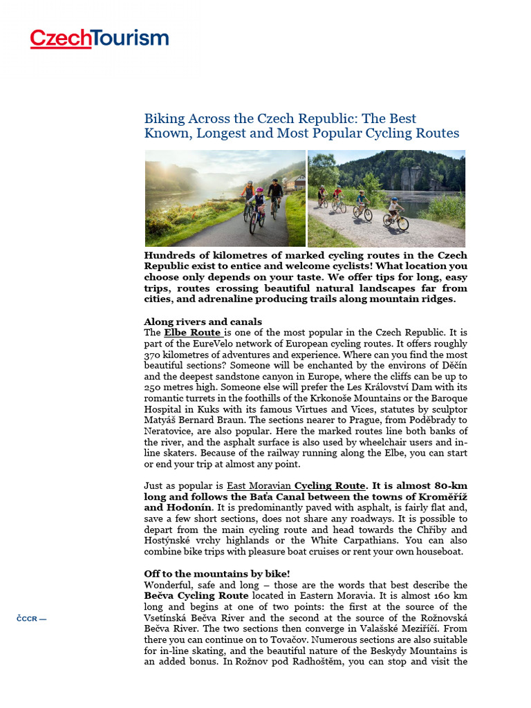 PR Biking Across The Czech Republic The Best Known Longest and Most ...
