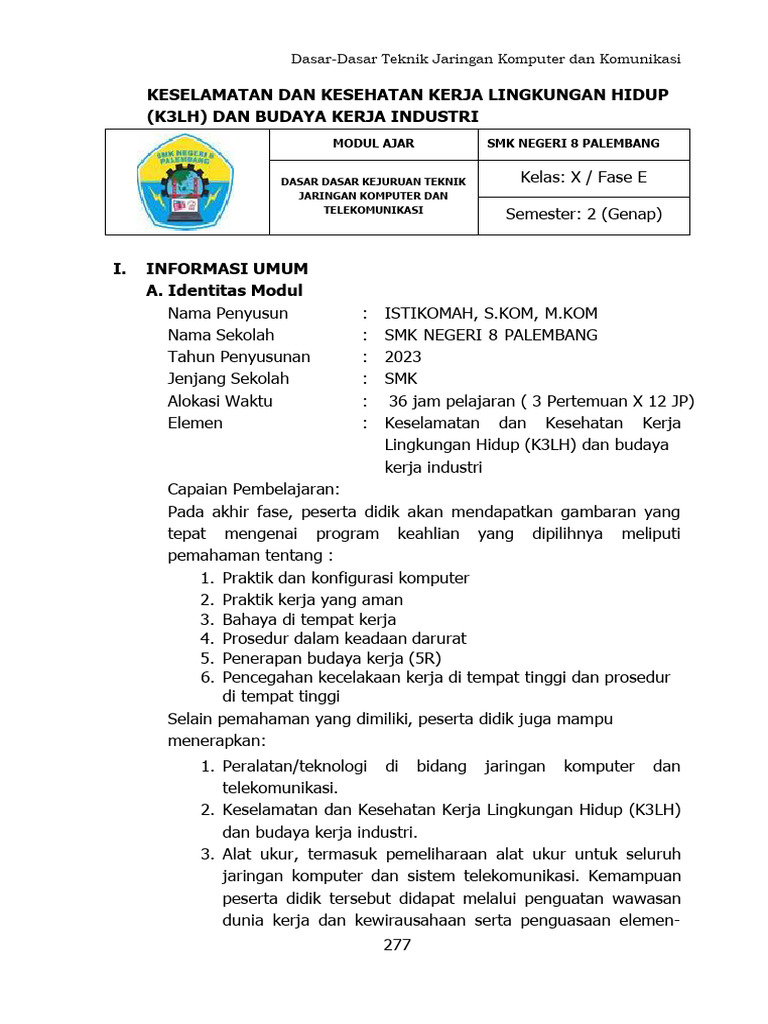 Modul DPK - k3lh & Alat Ukur | PDF
