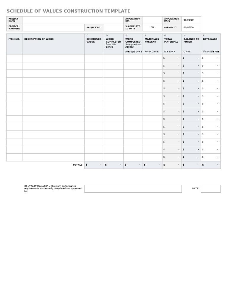 IC Schedule of Values SOV Construction 10669 | PDF | Applied Mathematics