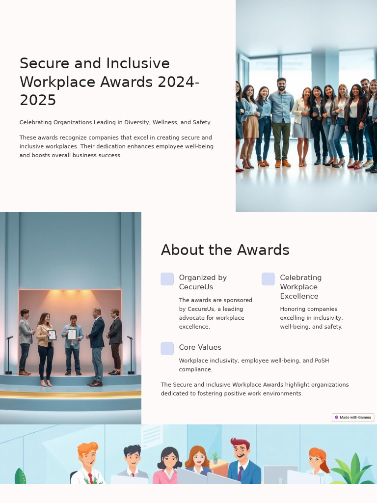 Secure & Inclusive Workplace Awards 2024 | PDF | Diversity (Business ...