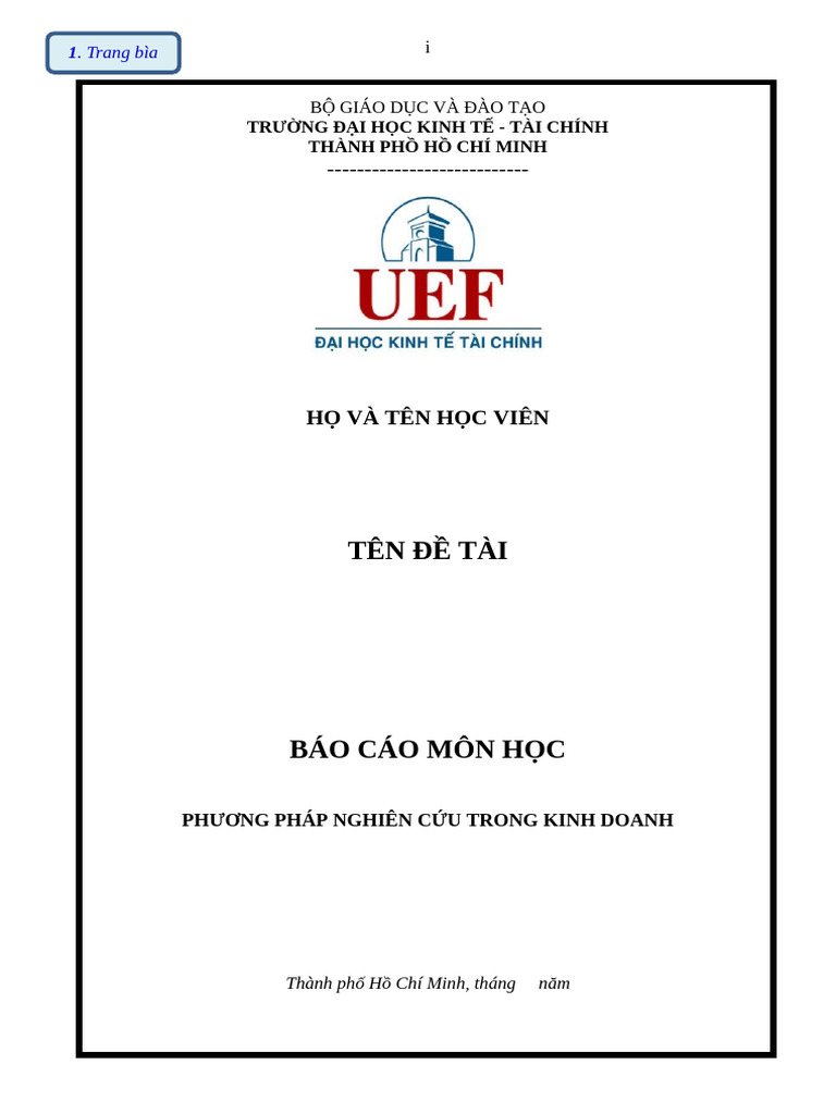 BM03_Trinh Bay Bao Cao Mon Hoc | PDF