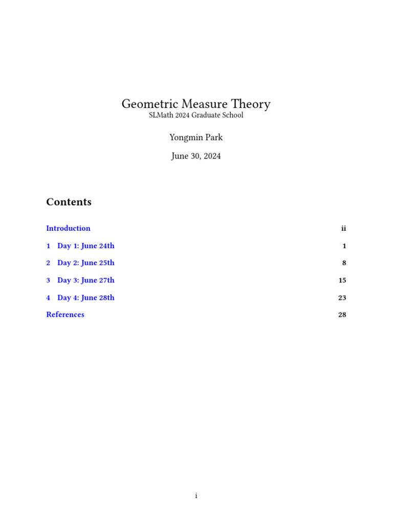 SLMath Summer School 2 Summer 2024 | PDF | Mathematical Analysis | Space (Mathematics)