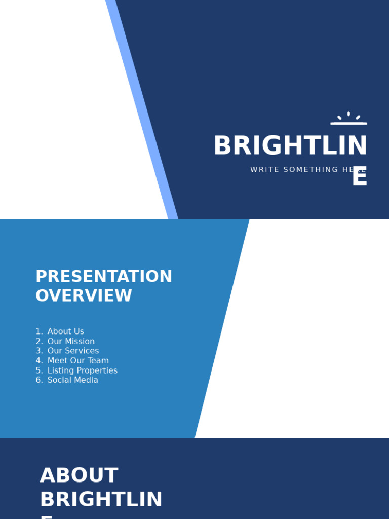Brightline PowerPoint Template | PDF