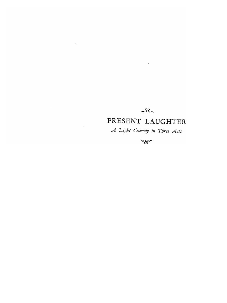 Present Laughter by Coward 1 | PDF