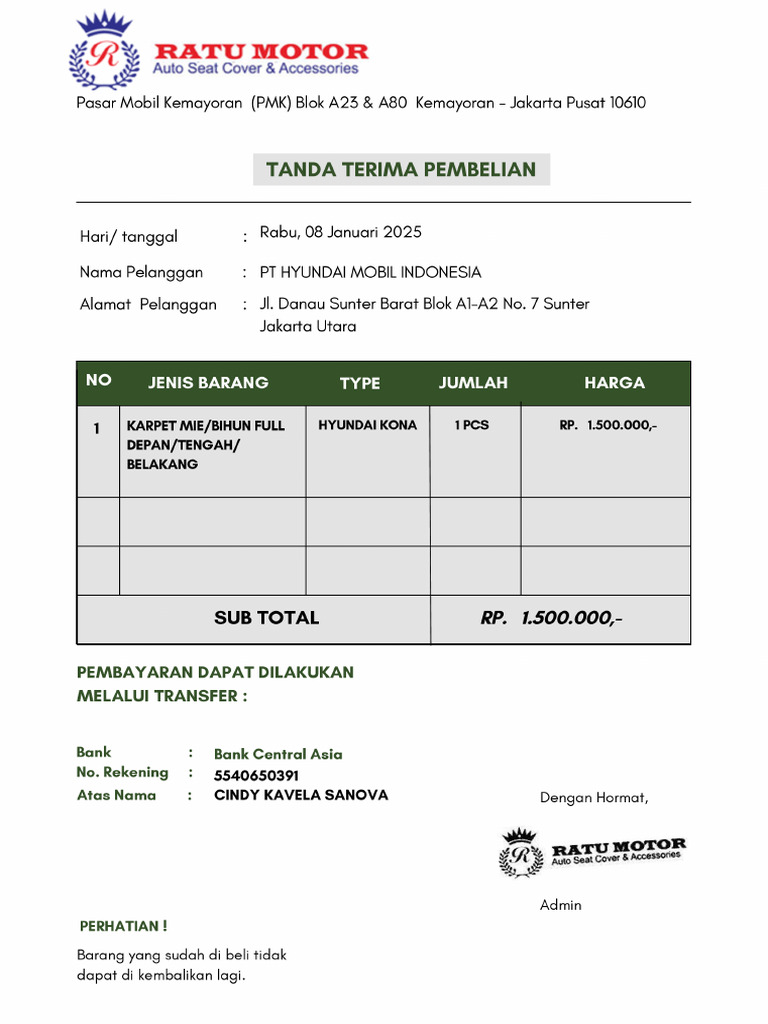 White and Green Illustrative Flower Shop Invoice Receipt_20250201 ...