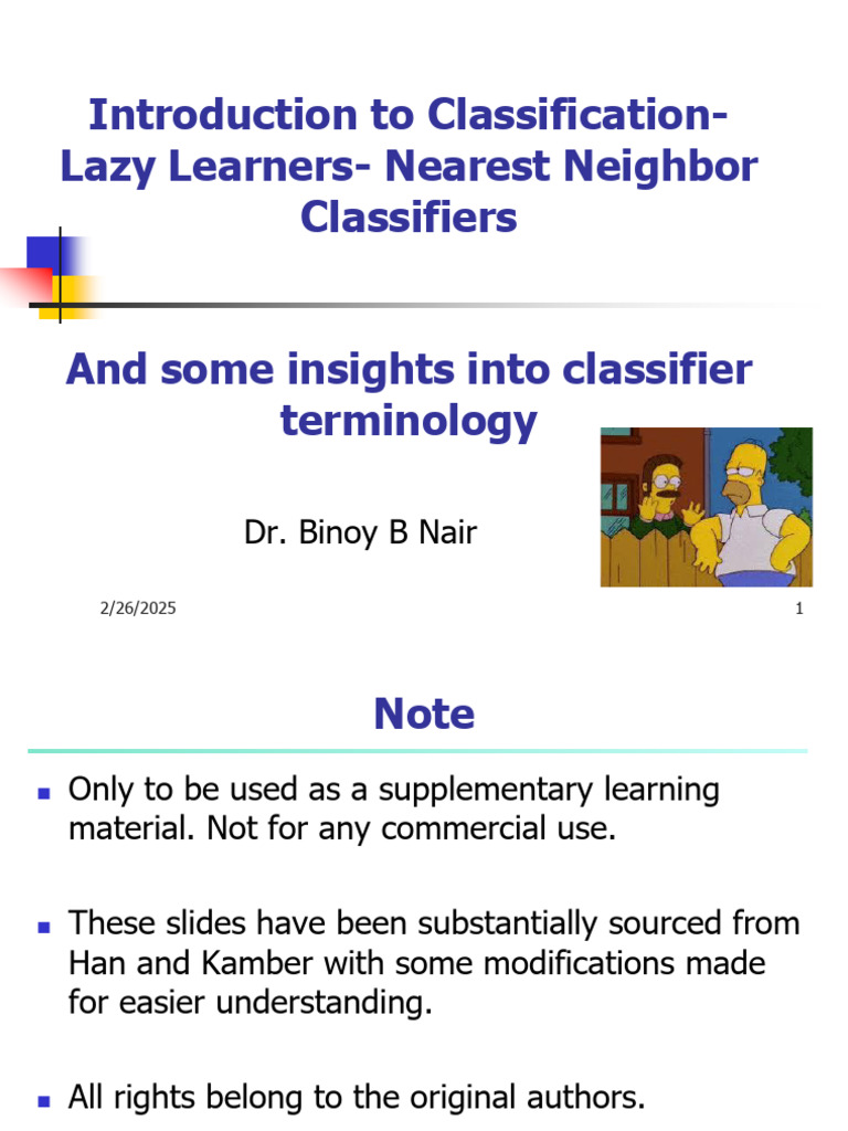 12 - 23ECE216 - Nearest Neighbors | PDF | Machine Learning | Statistical Classification
