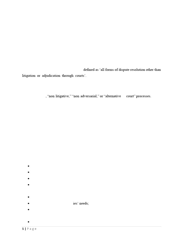 Learning Unit 13-Dispute Resolution | PDF | Alternative Dispute ...