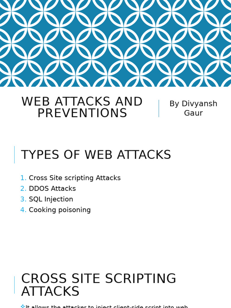 Web Attack Types and Prevention Methods | PDF