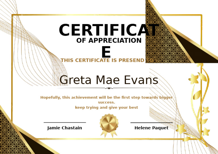 Blue and White Modern Bordered Recognition Certificate | PDF