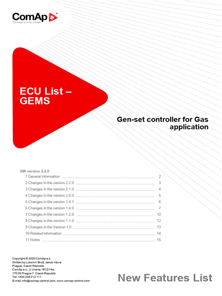 GEMS ECU 2.2.0 Features Overview | PDF | Throttle | Engines