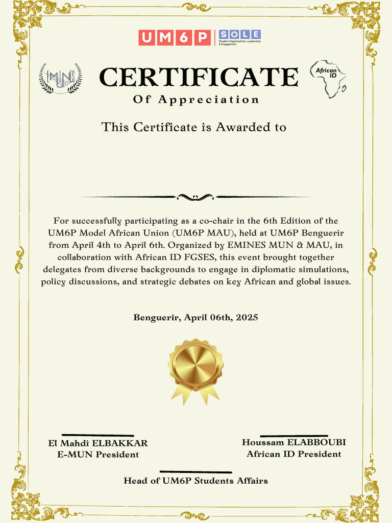 co chair certif | PDF