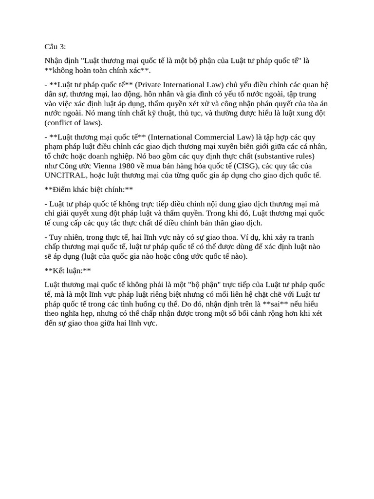 ôn luật tmqt | PDF