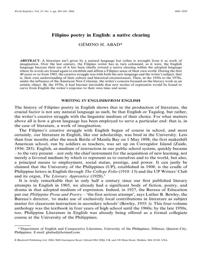 ABAD - A Native Clearing | PDF | Poetry | Romanticism