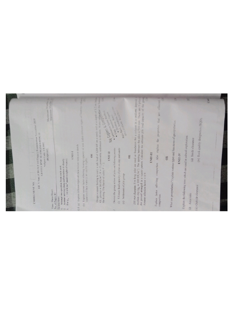 Geotechnical Engineering 2 Pyq | PDF