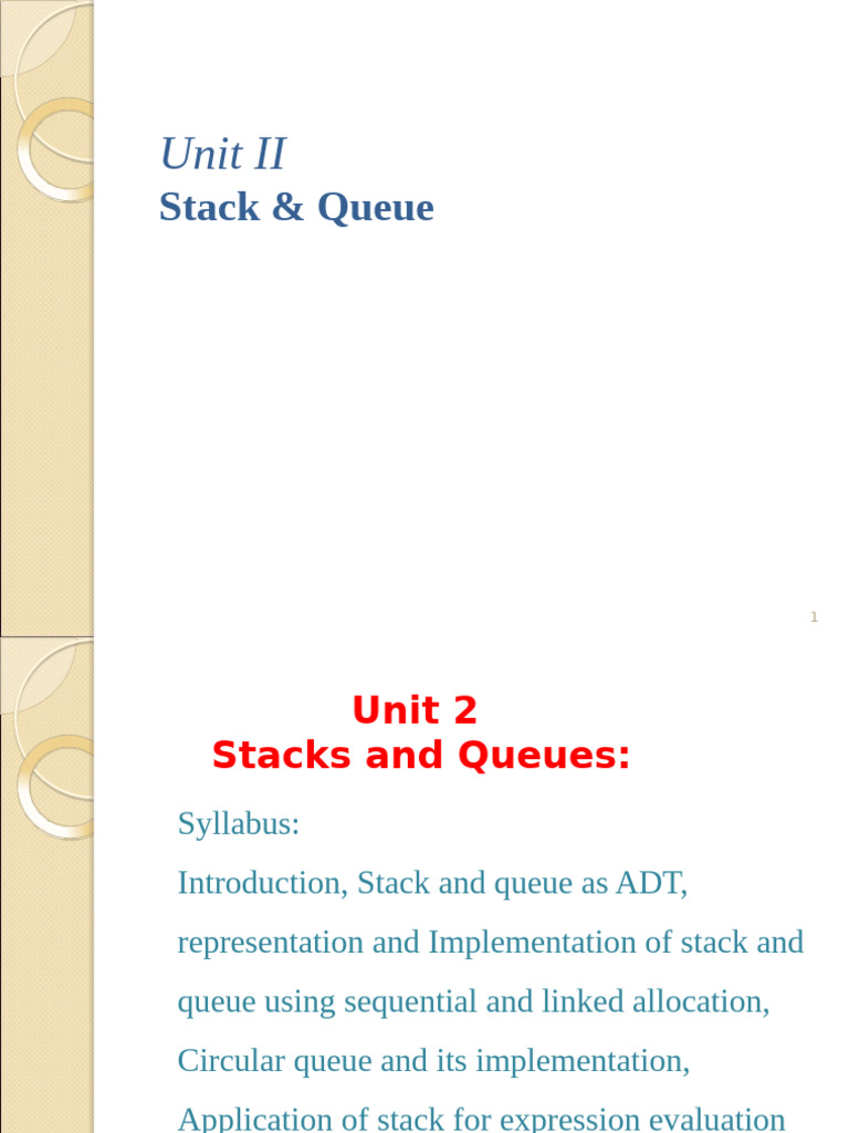 Chap 02- Stacks and Queues [Autosaved] | PDF | Queue (Abstract Data Type) | Formal Methods