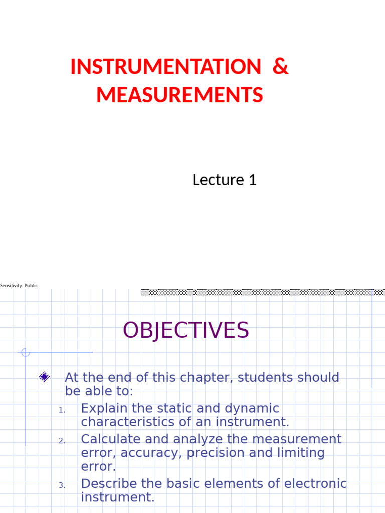Lec 1 Introduction | PDF | Accuracy And Precision | Instrumentation