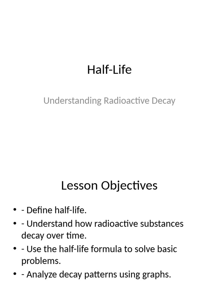 Half Life Lesson Plan | PDF