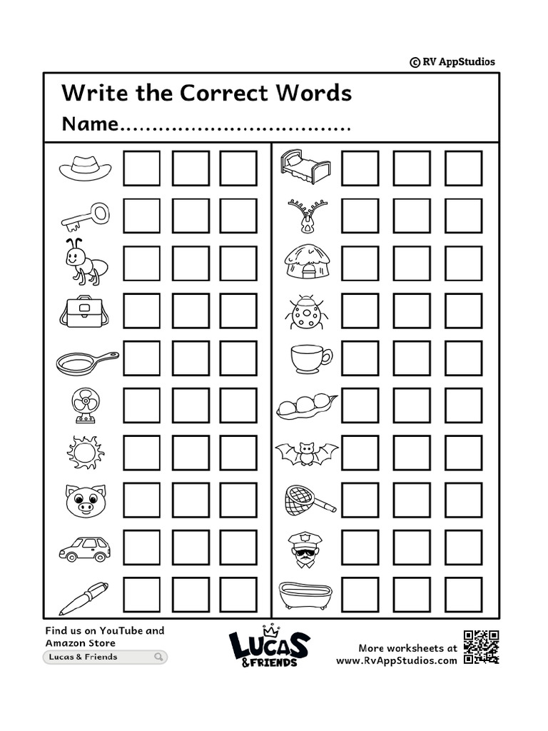 137 Free Printable Worksheets For Kids Look at The Picture and Write ...