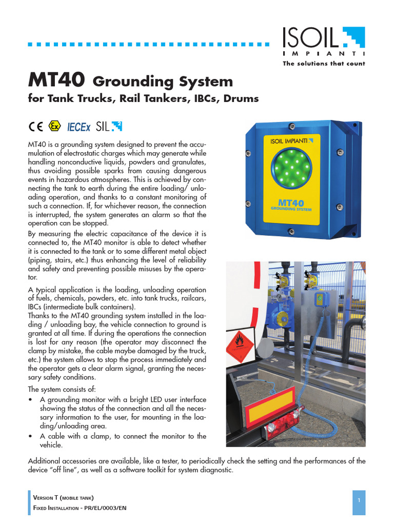 Isoil Mt40 Grounding System PR El 0003 Datasheet | PDF | Capacitance ...