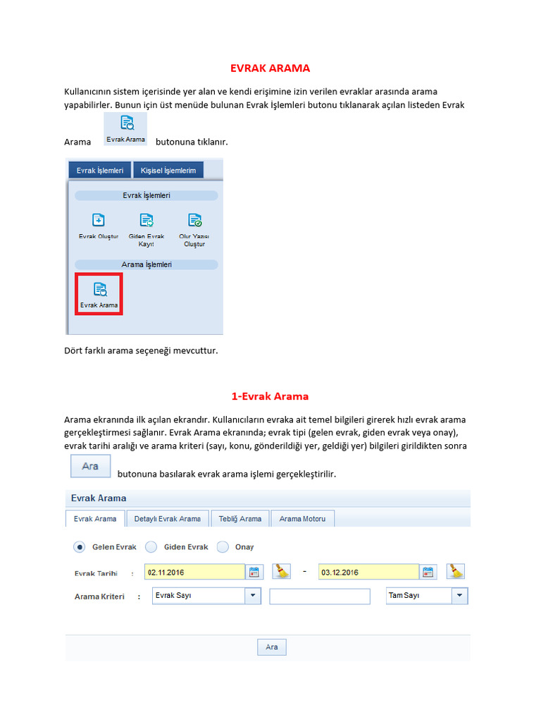 Evrak Arama | PDF