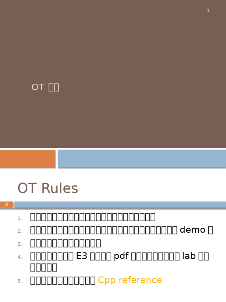 OT Rule | PDF