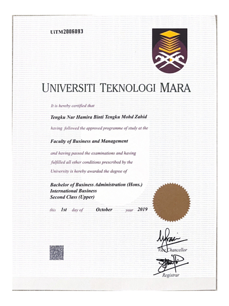 Bachelor Certificate | PDF