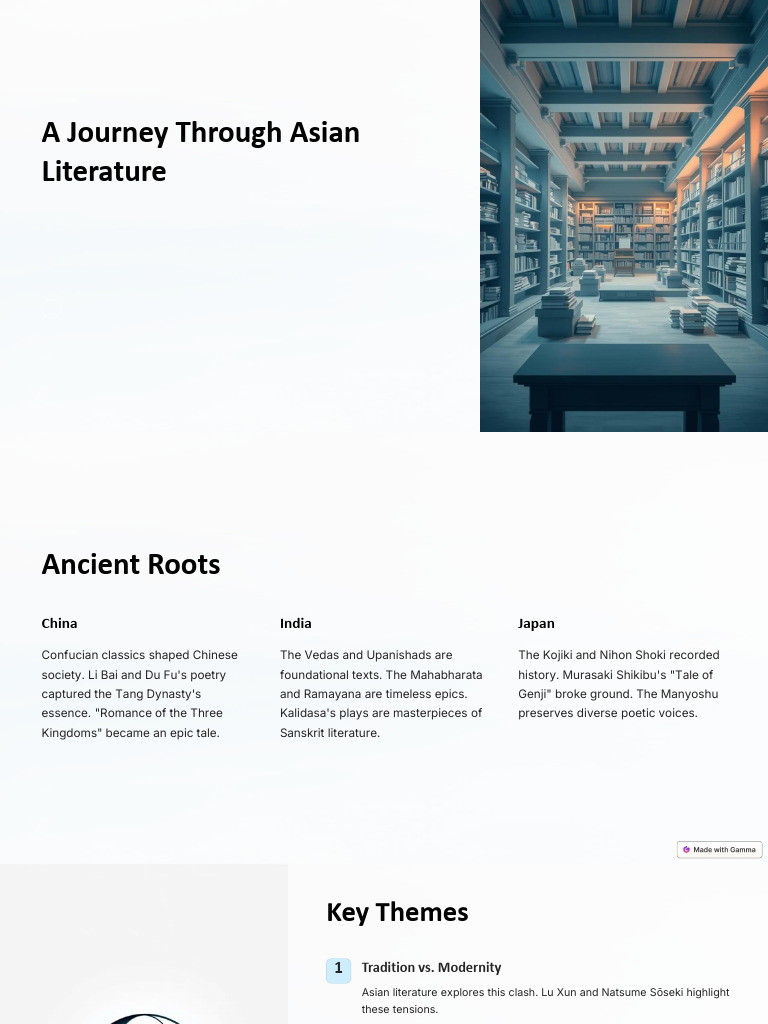 Exploring Asian Literature's Rich Heritage | PDF | Asia | China