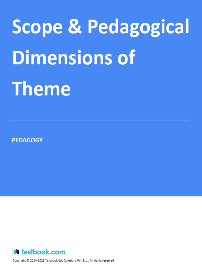 Pedagogy Scope Pedagogical Dimensions of Theme English 1659696989 ...