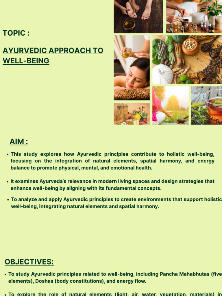 Ayurvedic Principles for Holistic Well-Being | PDF