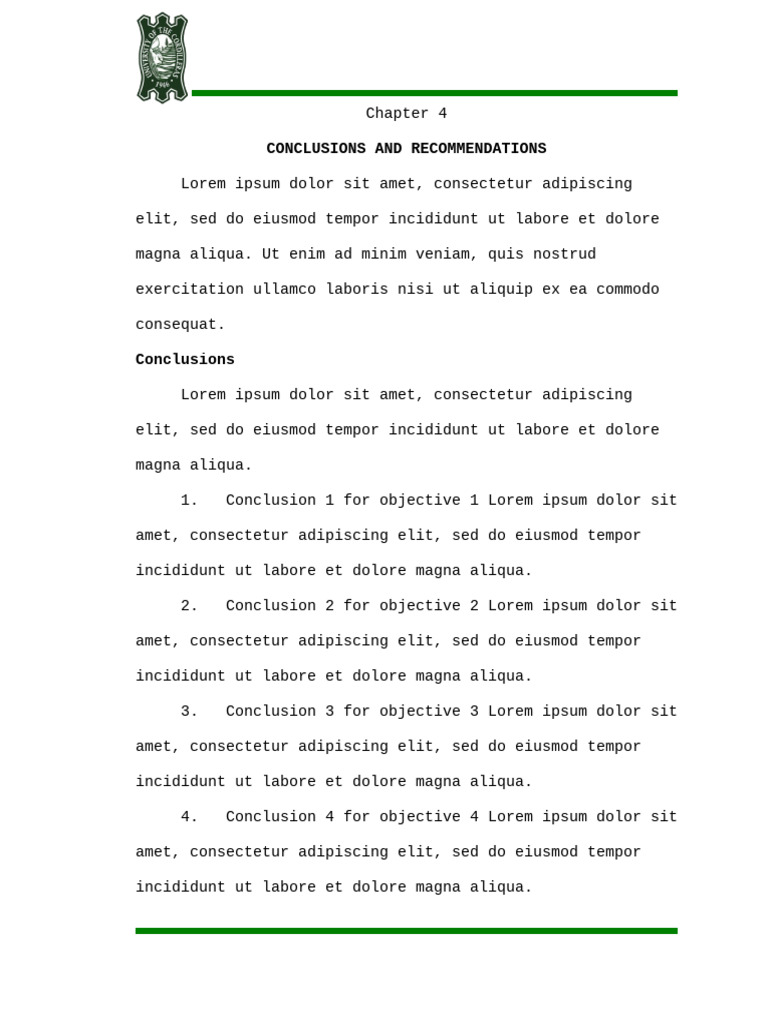 Chapter 4: Conclusions & Recommendations | PDF